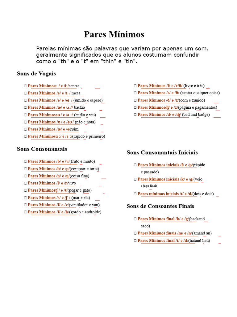 Pares Mínimos | PDF