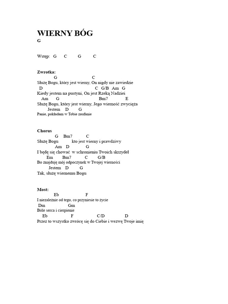 Wierny Bóg | PDF