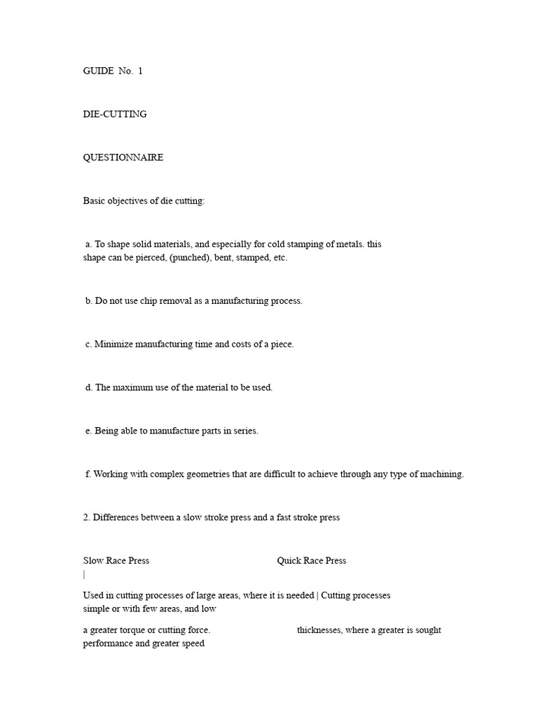 Die design | PDF | Bending | Sheet Metal