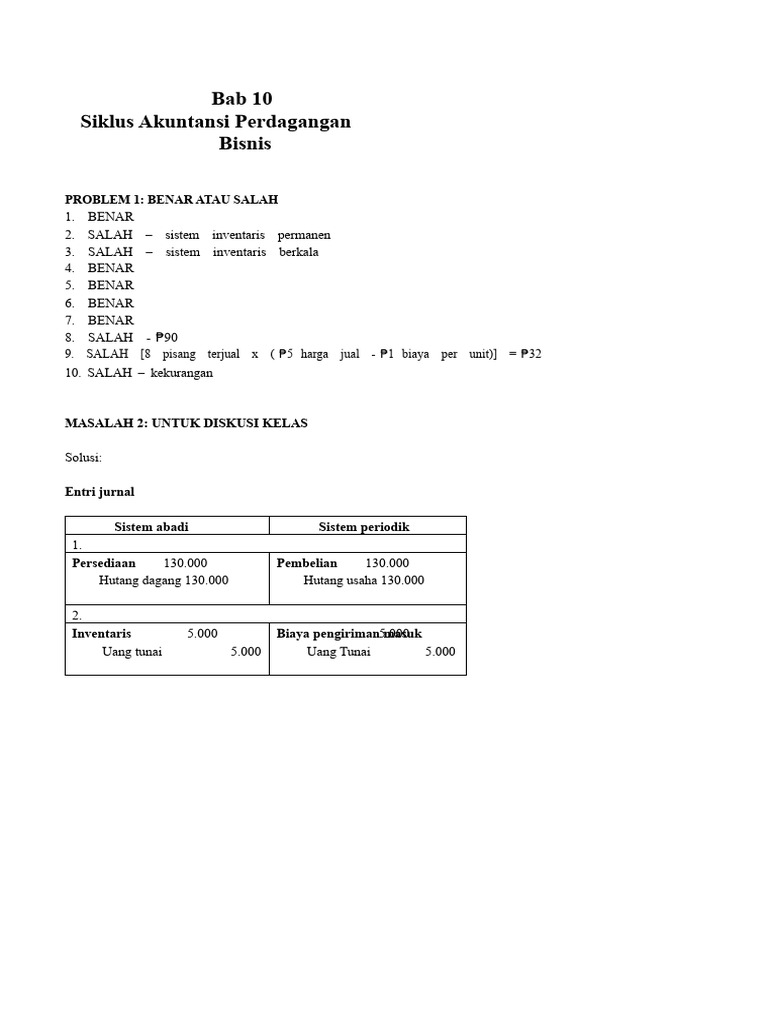 Siklus Akuntansi Perdagangan dan COGS | PDF