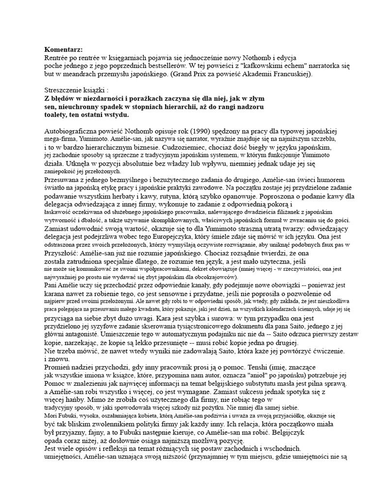 Zdziwienie I Drżenie | PDF