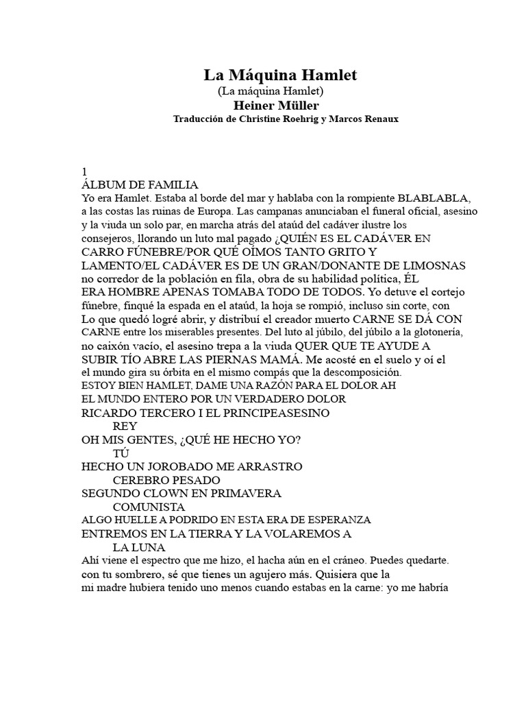 Máquina Hamlet | PDF | Aldea