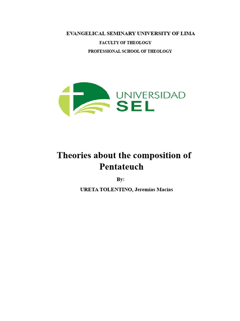 Theories About The Composition of The Pentateuch | PDF | Torah | Book ...
