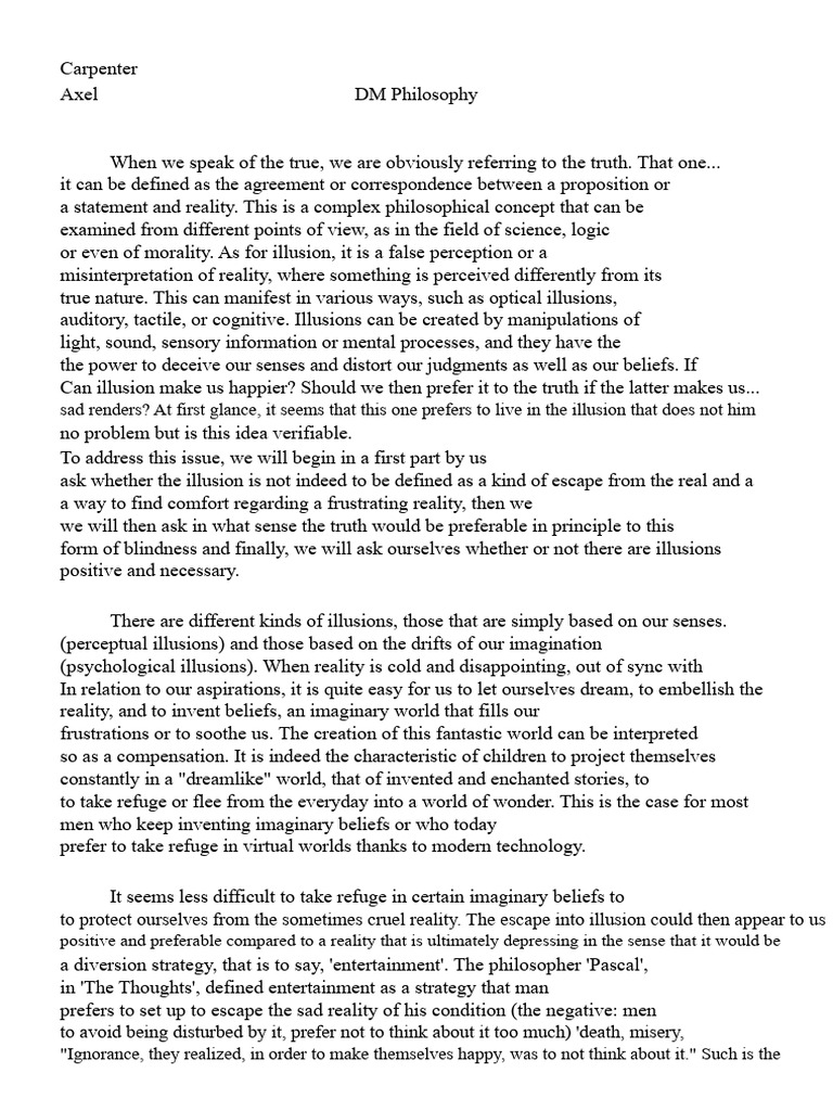 Philo | PDF | Truth | Reality