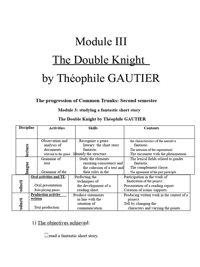 The Knight Double Module Krikez-1.docx Version 1 | PDF | Rhyme | Syllable