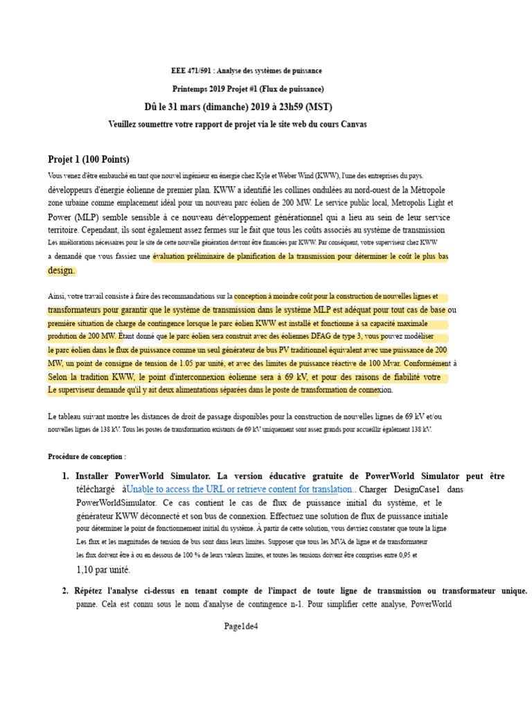 Évaluation de transmission pour parc éolien | PDF | Énergie éolienne ...