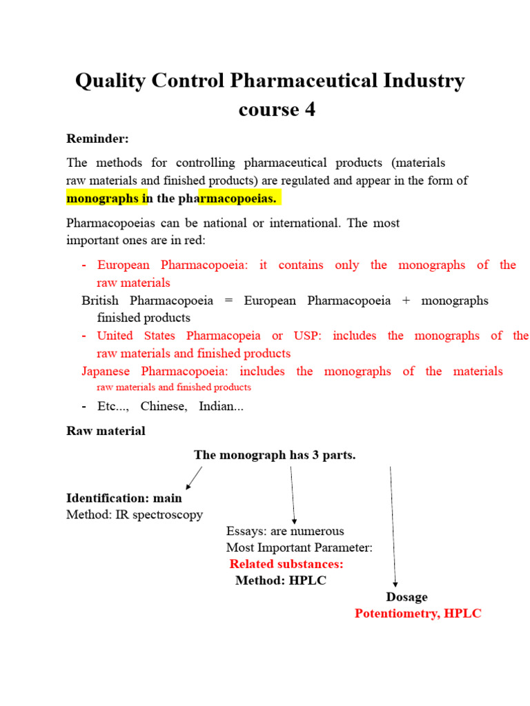 Pharmaceutical Quality Control Methods | PDF | Titration | Chemistry