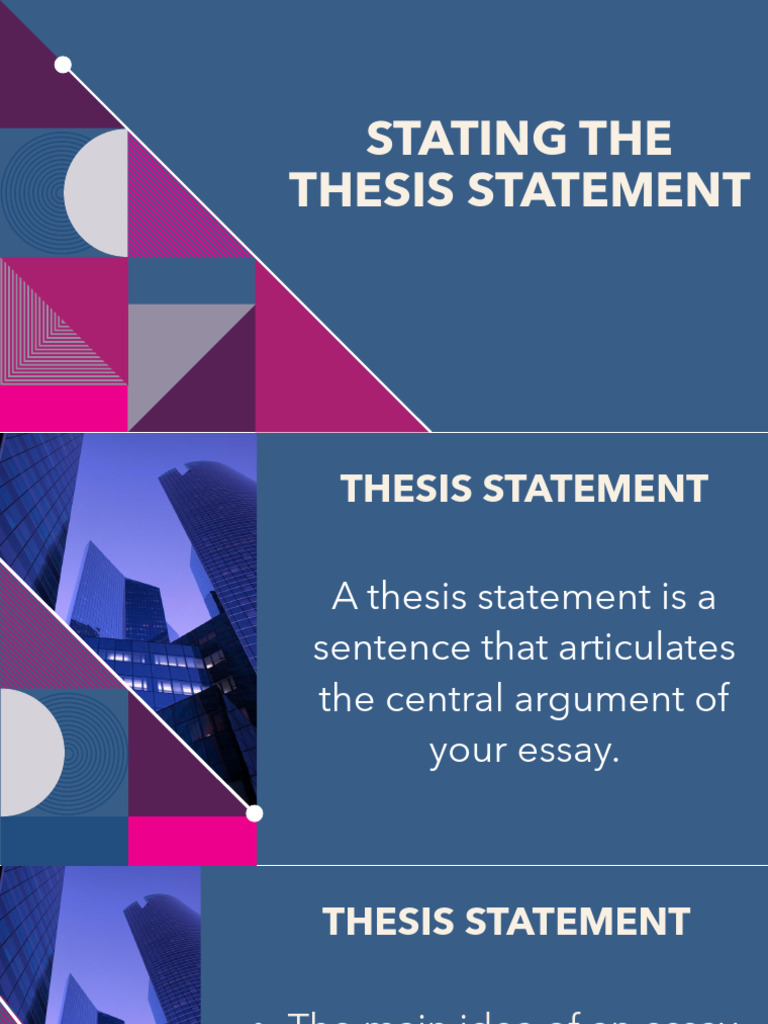 EAPP-Q1-FINALLESSON-4-THESIS-STATEMENT | PDF | Cost Of Living | Essays