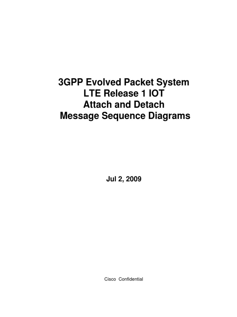 EPS Release 1 IOT Attach Detach Call Flows | PDF | Network Protocols | Software Defined Radio