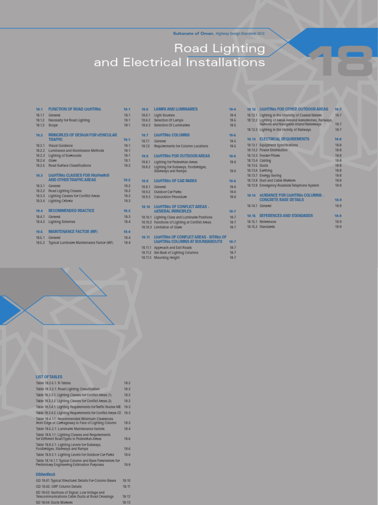 OMAN Highway Design Standards-Road Lighting & Electrical Installations ...