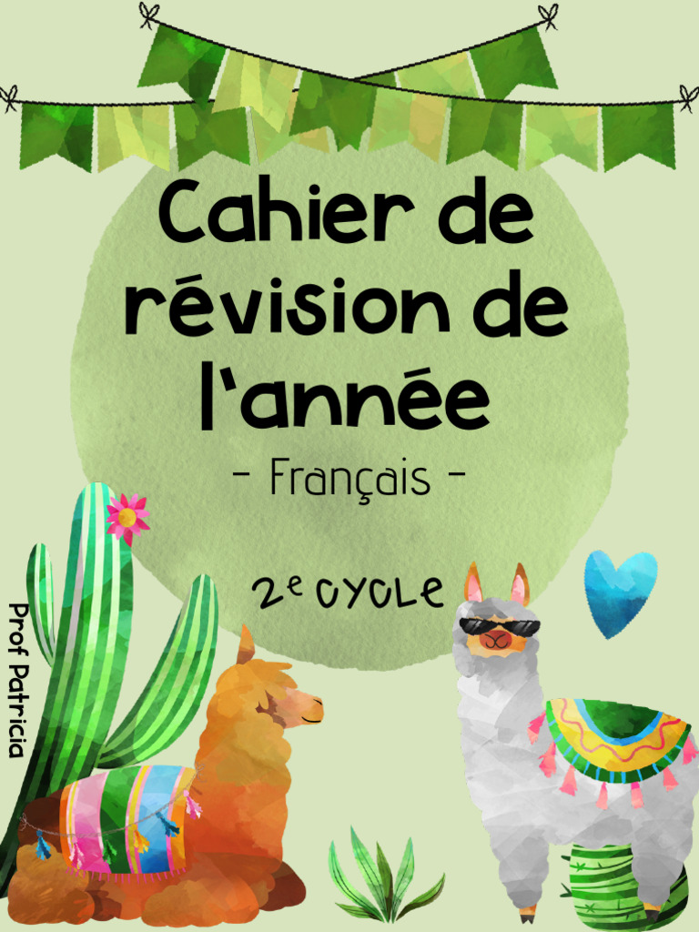 Cahier de révision en français 2e cycle | PDF | Nombre grammatical | Phrase