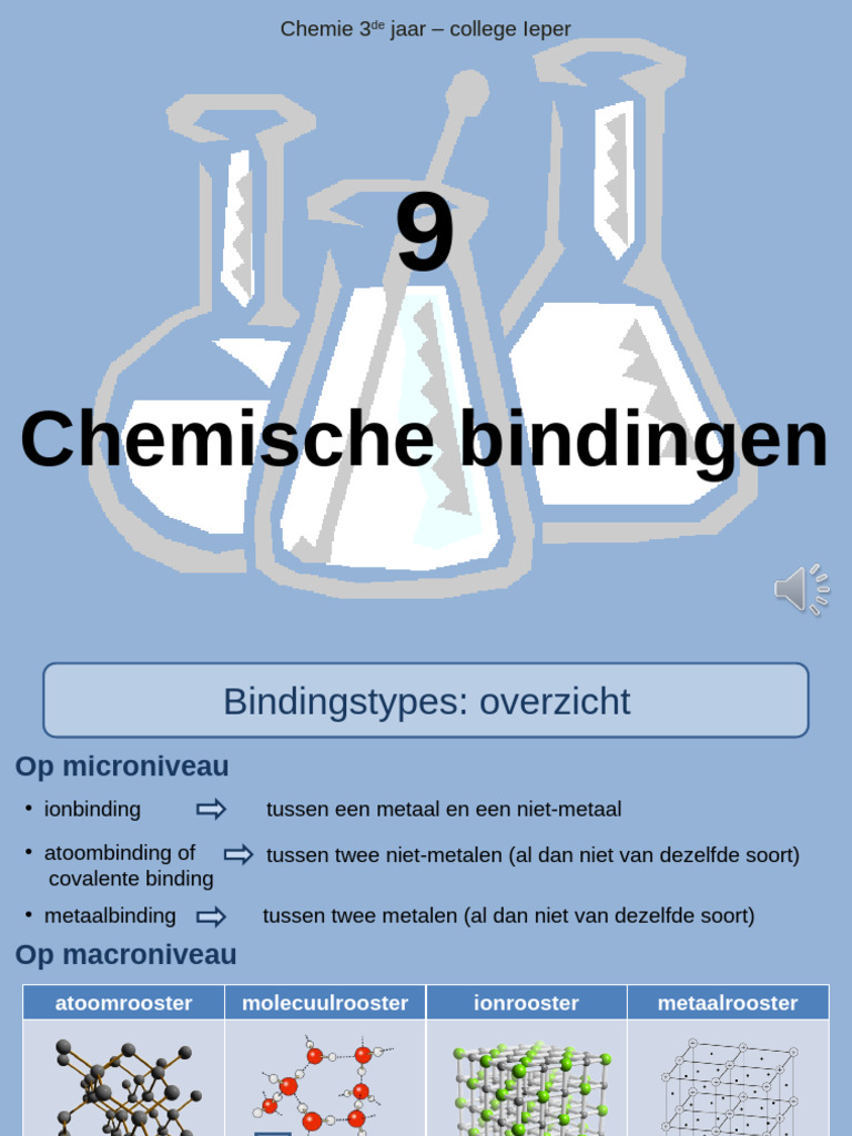 9 (Deel 1) Chemische Bindingen - Ionvorming | PDF