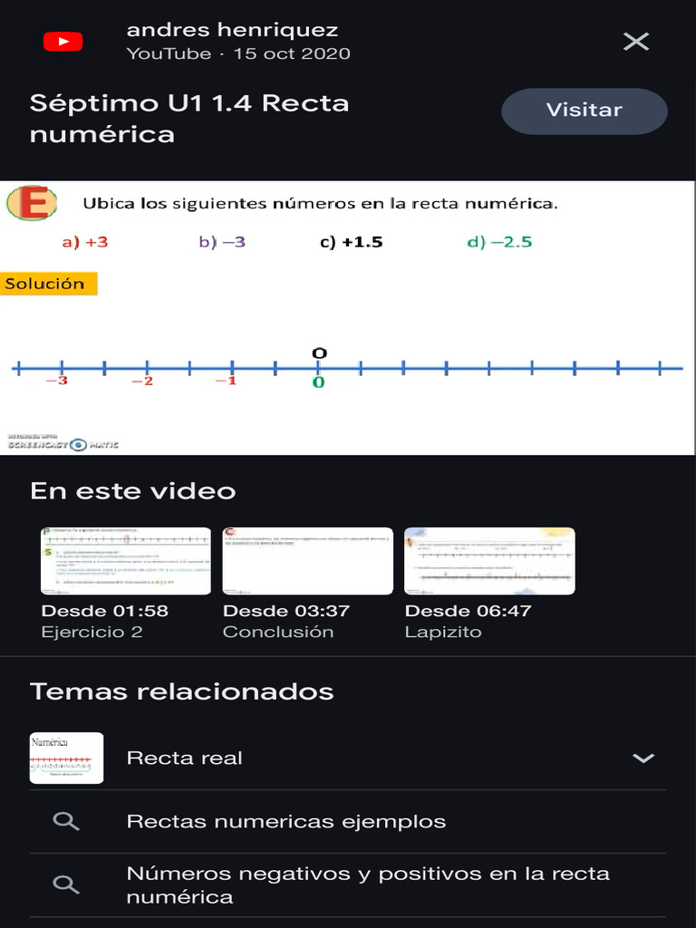 Actividades de Matwmatica para Septimo - Graficar en La Recta Numerica ...