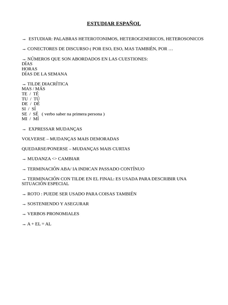 Estudiar Español Dele | PDF