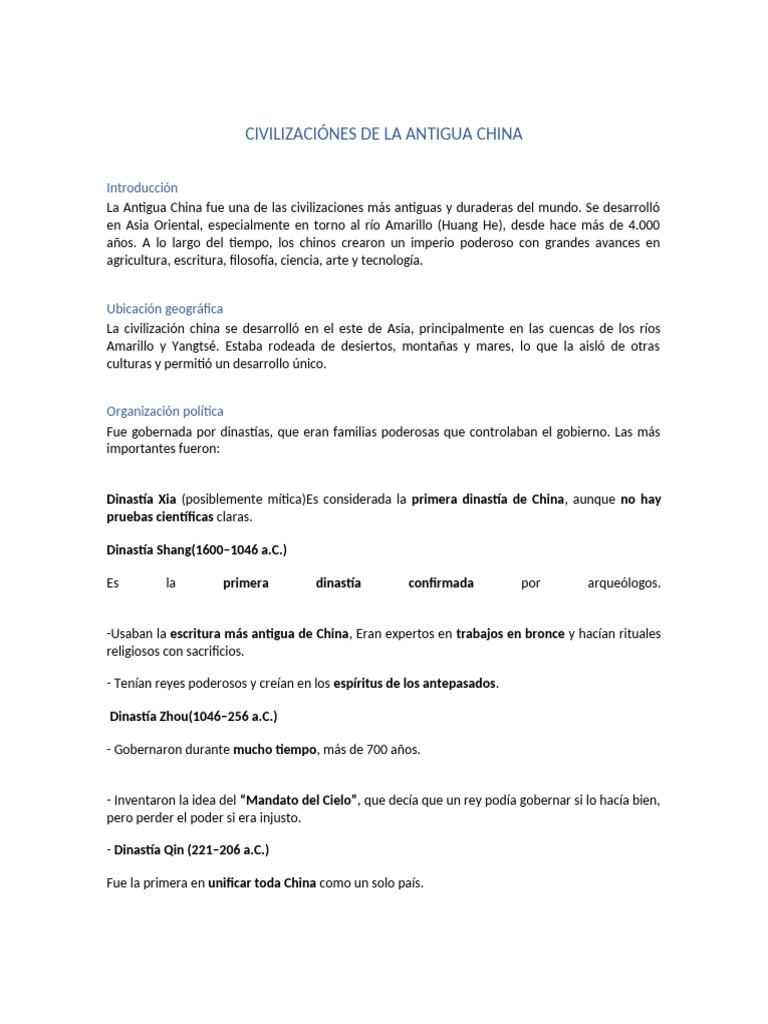 Exposición sobre la Antigua China | PDF | China | Política mundial