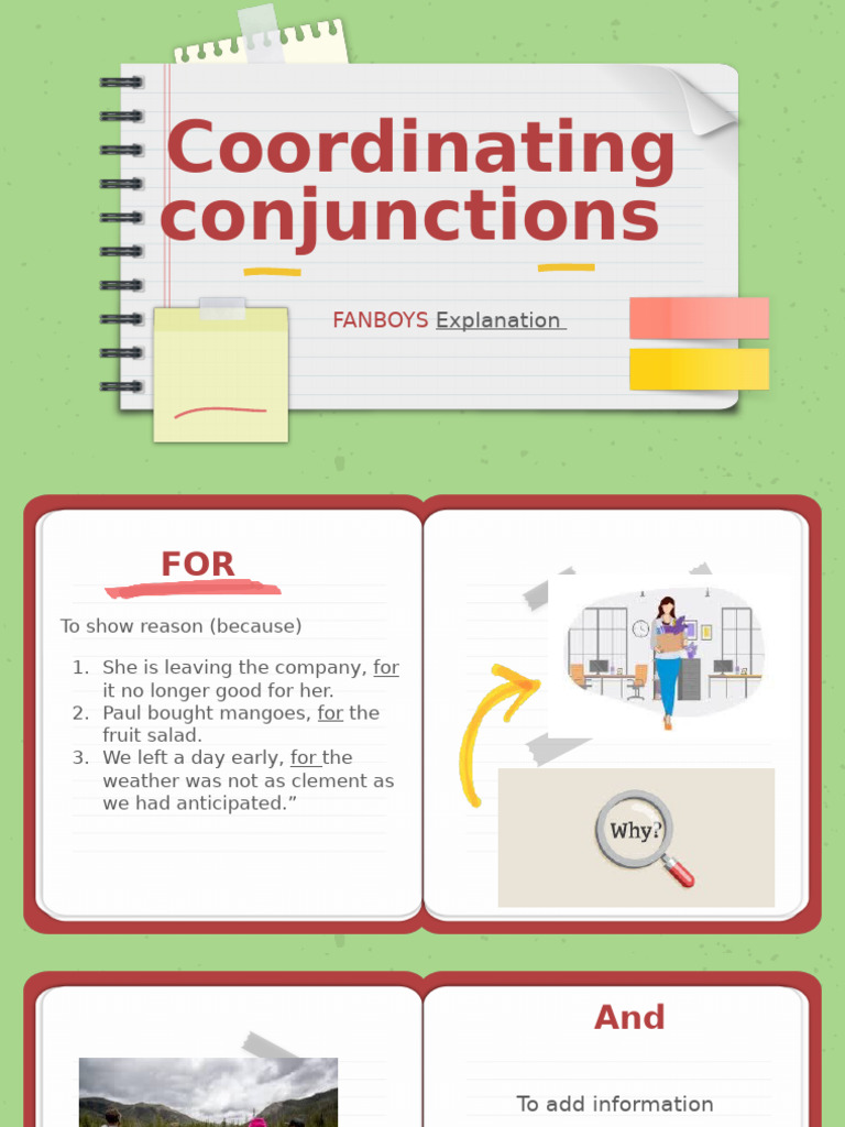 Coordinating Conjunctions Fanboys 157542 | PDF | Cuisine | Foods
