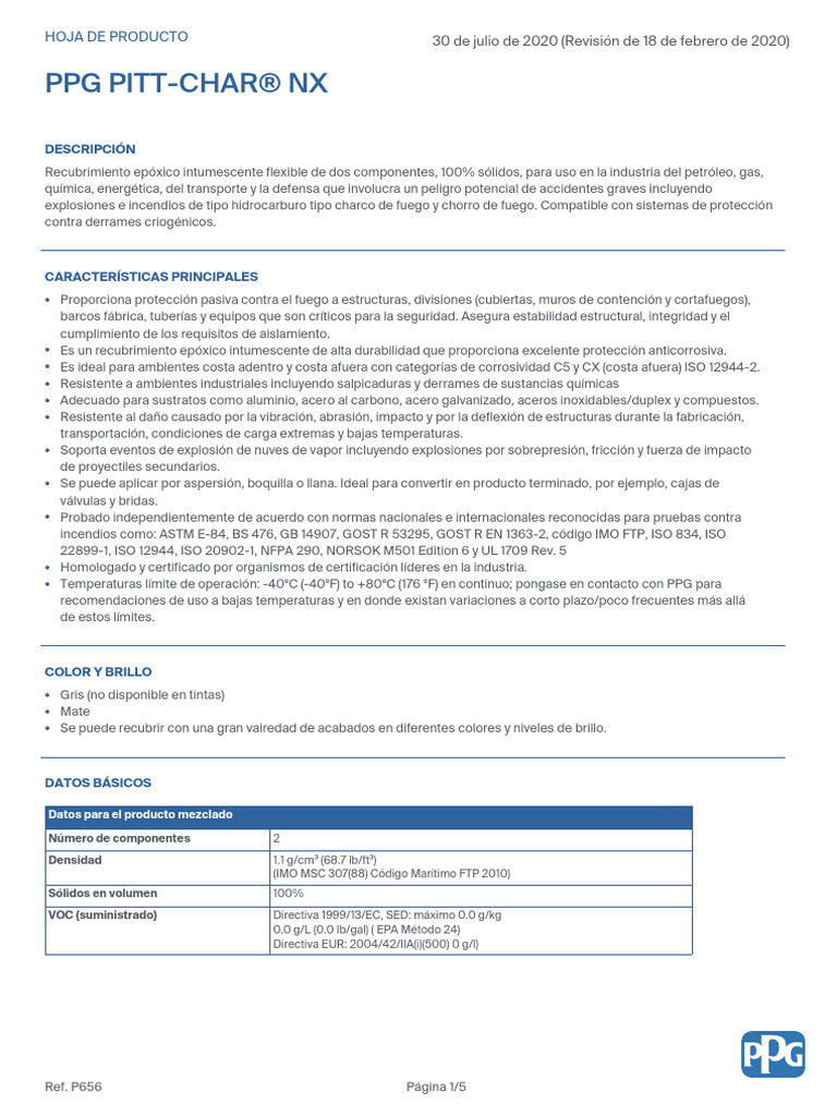 Recubrimiento Epóxico Intumescente PPG | PDF | Información | Solvente