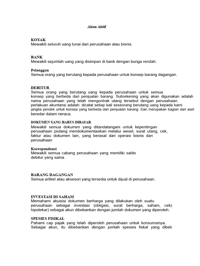 Pengelolaan Akun dan Aset Perusahaan | PDF