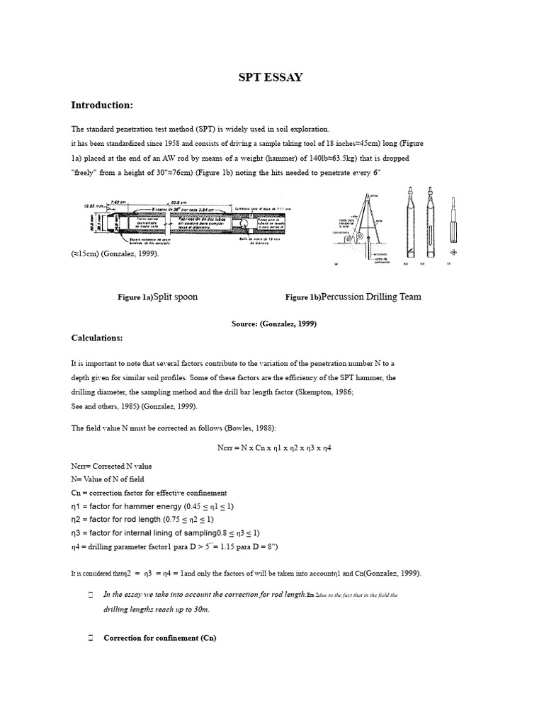 Standard Penetration Test (SPT) Guide | PDF | Applied And ...
