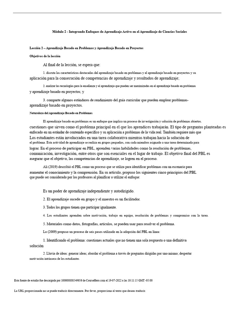 TTL_2_Módulo_2_Lección_2.docx | PDF | Aprendizaje | Enseñando