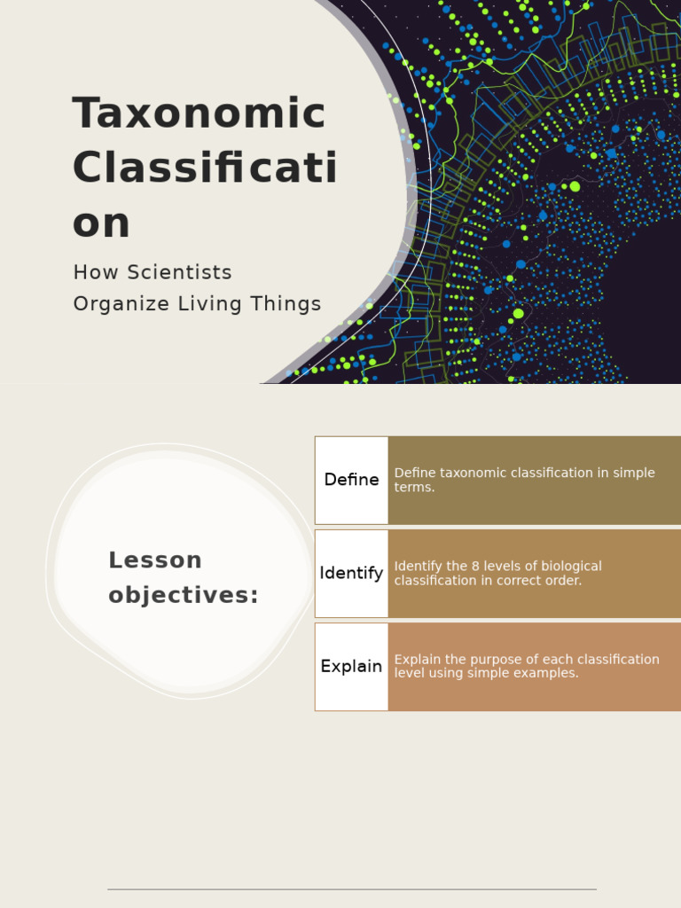 Taxonomic Classification | PDF | Biology | Biological Classification