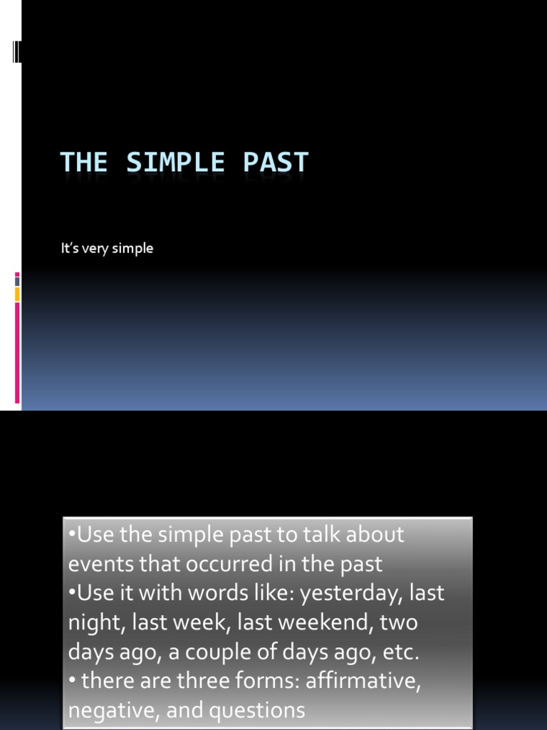 Understanding the Simple Past Tense | PDF
