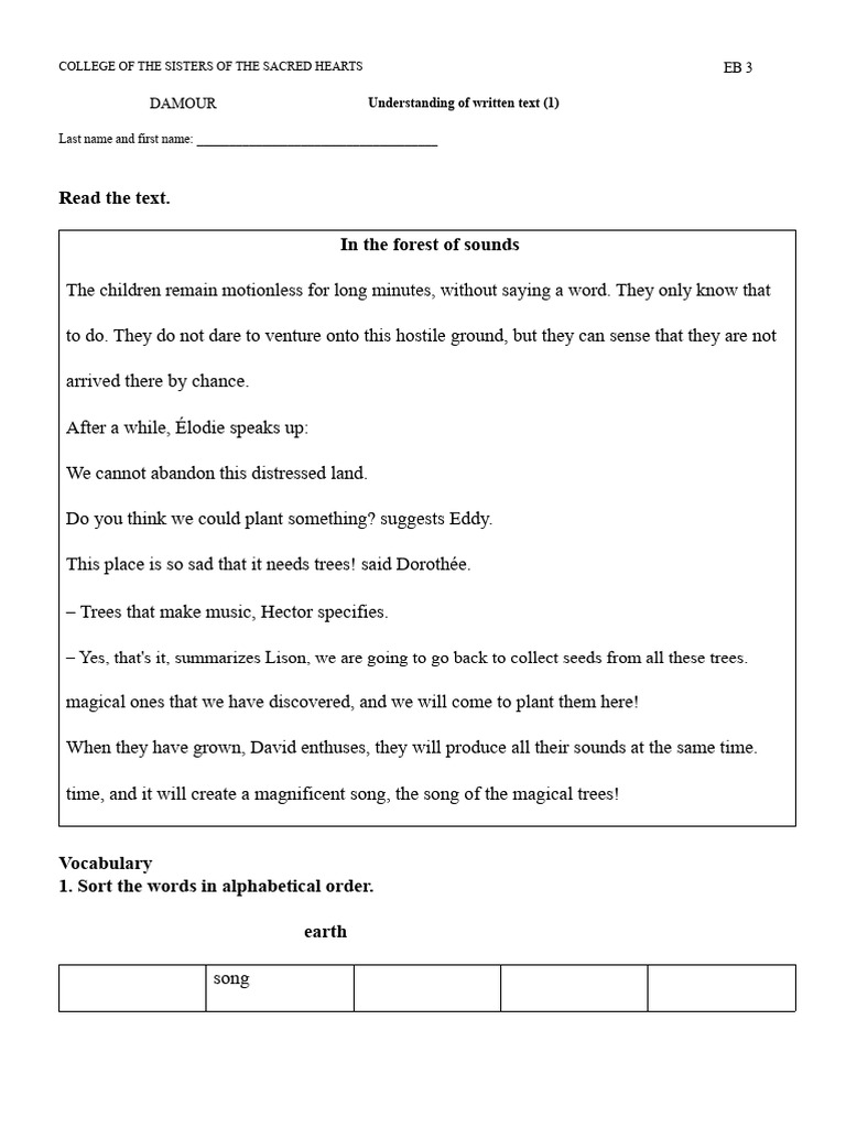 EB3-Revision-1-In The Forest of Sounds | PDF