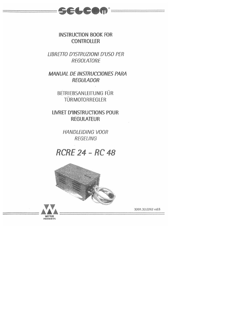 Operator Selcom RC24-RC48 | PDF