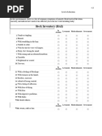 Beck Anxiety Inventory Questionnaire | PDF