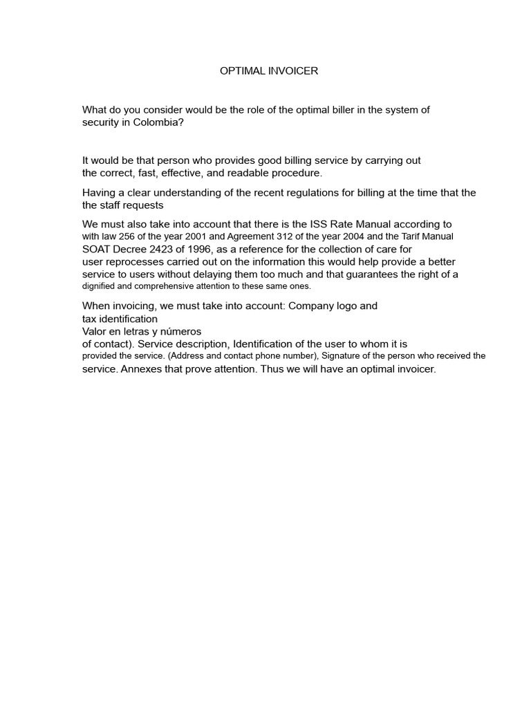 Optimal Billing | PDF