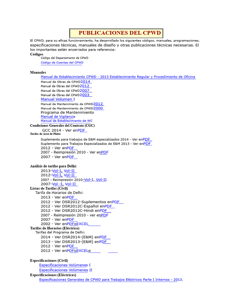 Publicaciones de CPWD | PDF
