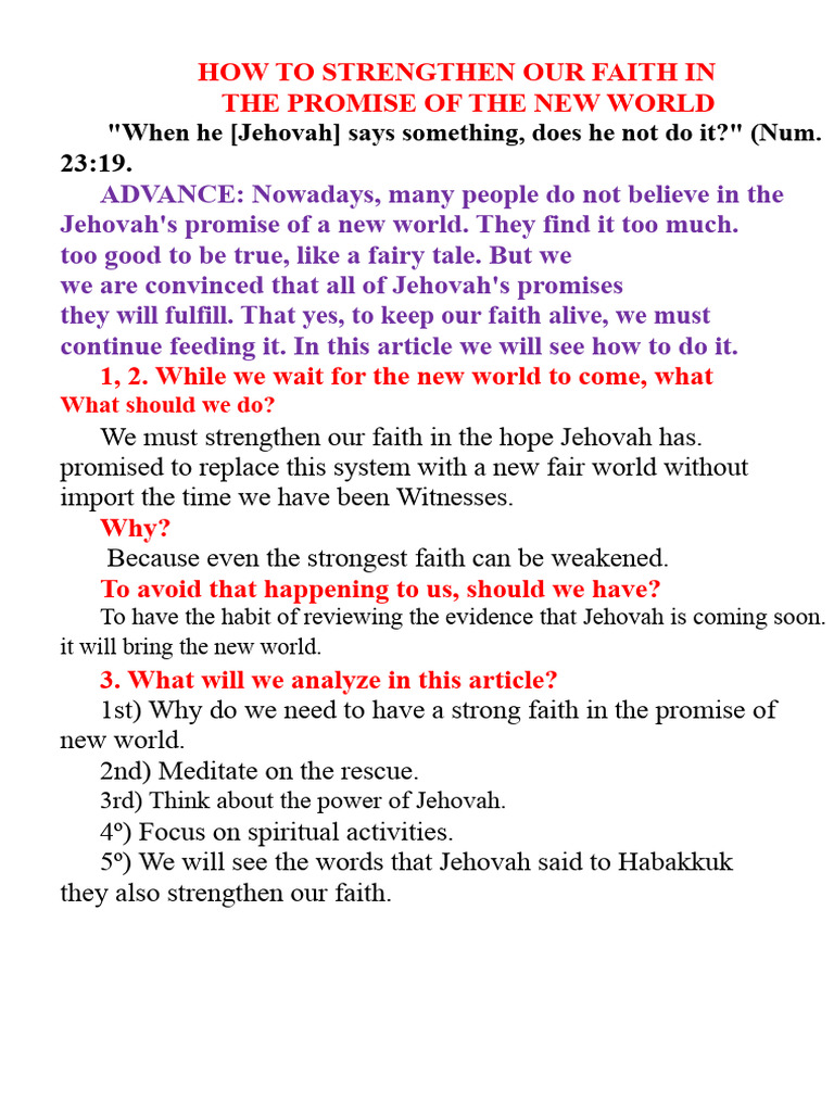 Strengthening Faith in Jehovah's Promise | PDF | Book Of Genesis | Abraham