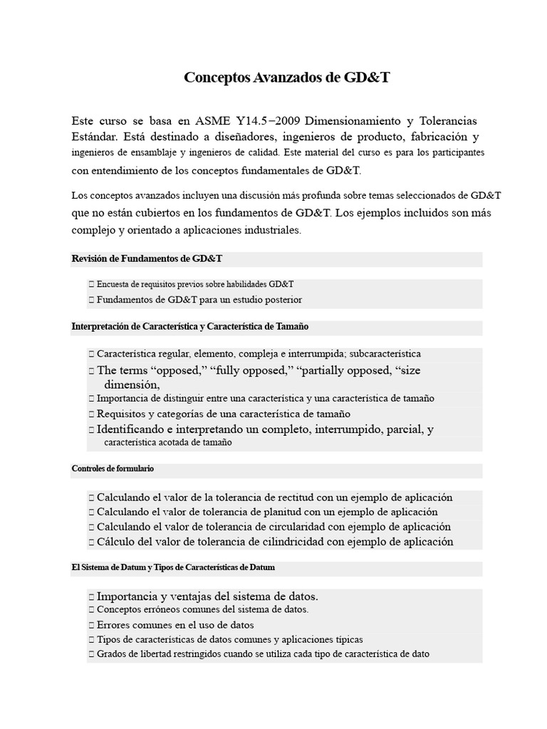 GDNT Avanzado | PDF | Tolerancia