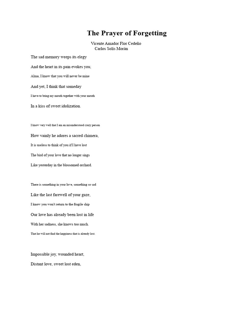 The Sentence of Forgetfulness | PDF