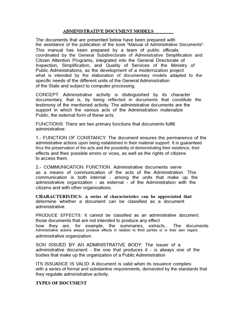 Types of Administrative Documents | PDF | Memorandum | Information