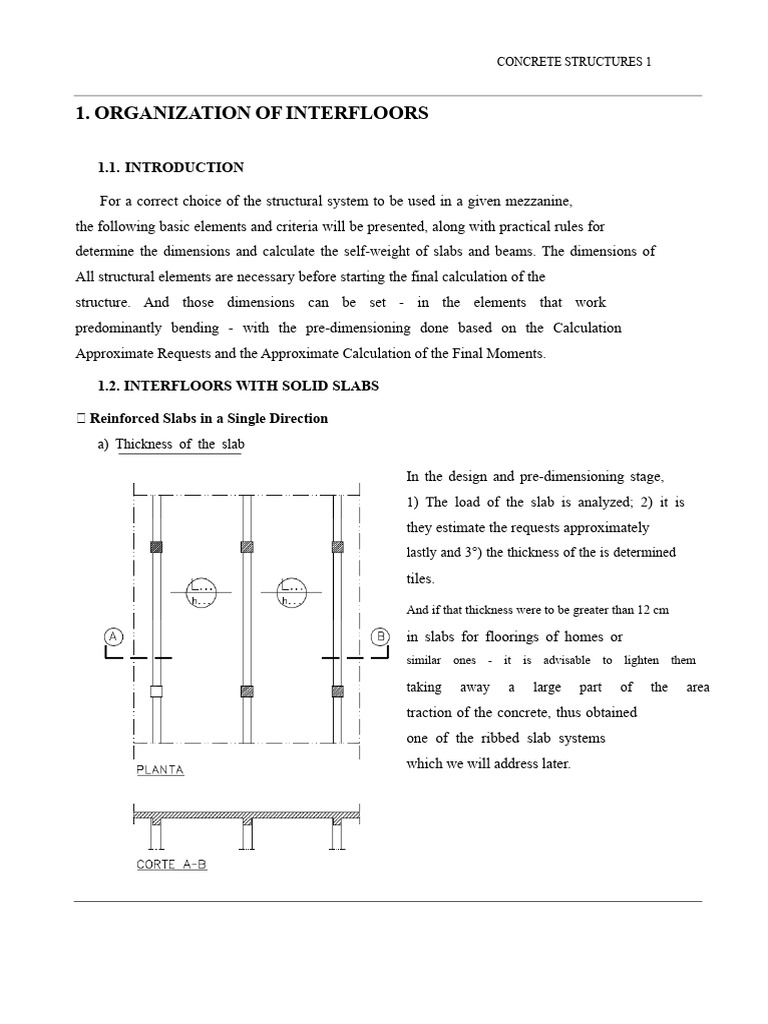 Predimensioning and Sizing of Slabs | PDF | Beam (Structure) | Bending