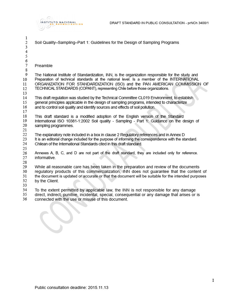 Soil Quality Sampling Part 1: Guidelines for the Design of Sampling ...