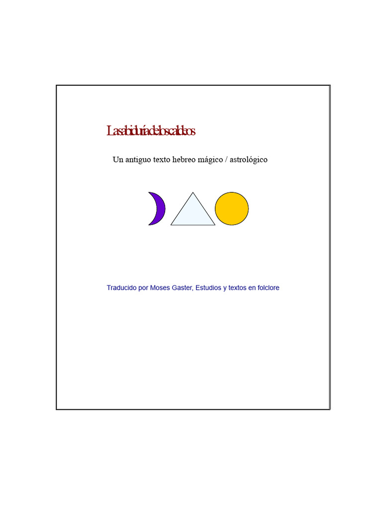 La Sabiduría de Los Caldeos | PDF | Demonios