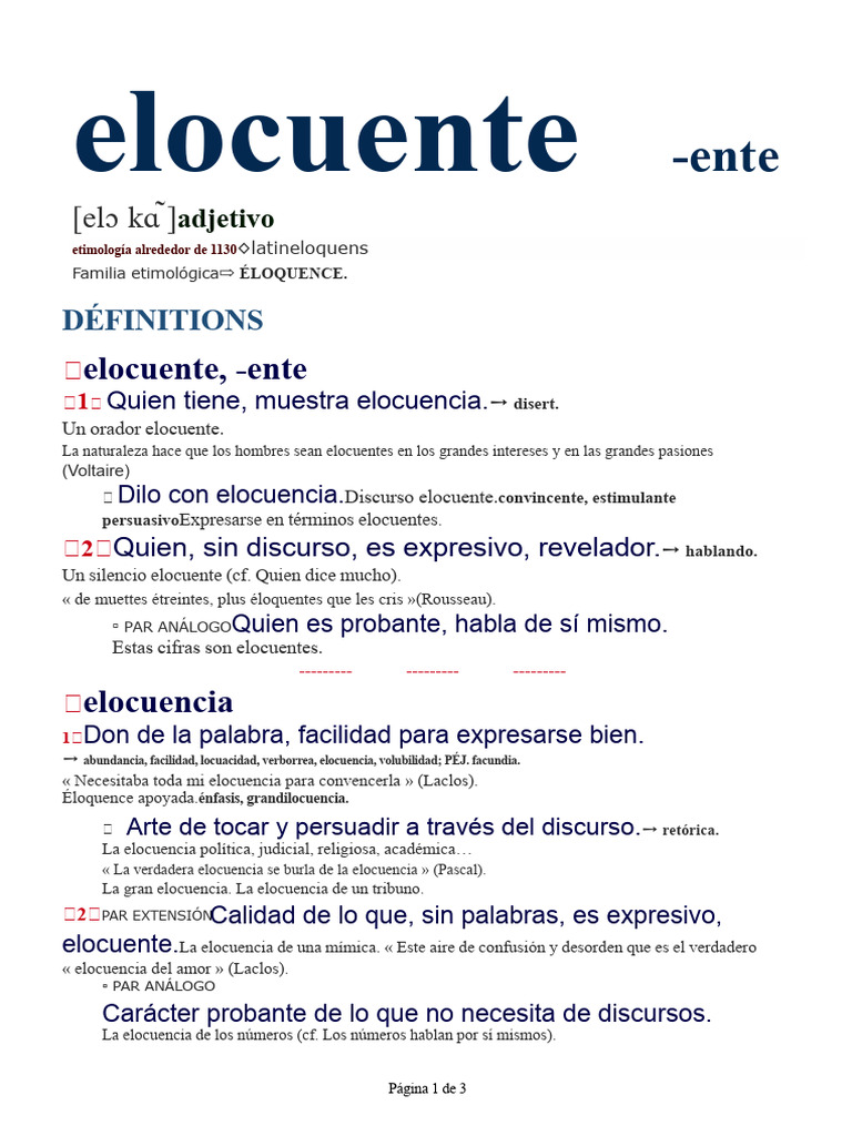 Palabra de La Semana Elocuente | PDF