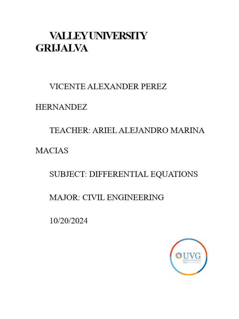 Project Part 2 Differential Equation | PDF | Equations | Recurrence Relation