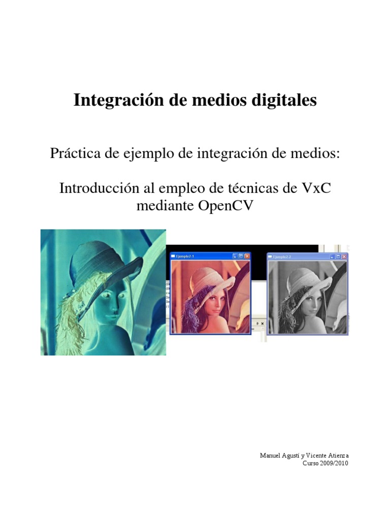 Integración de Medios Digitales con OpenCV | PDF | Píxel | Modelo de ...