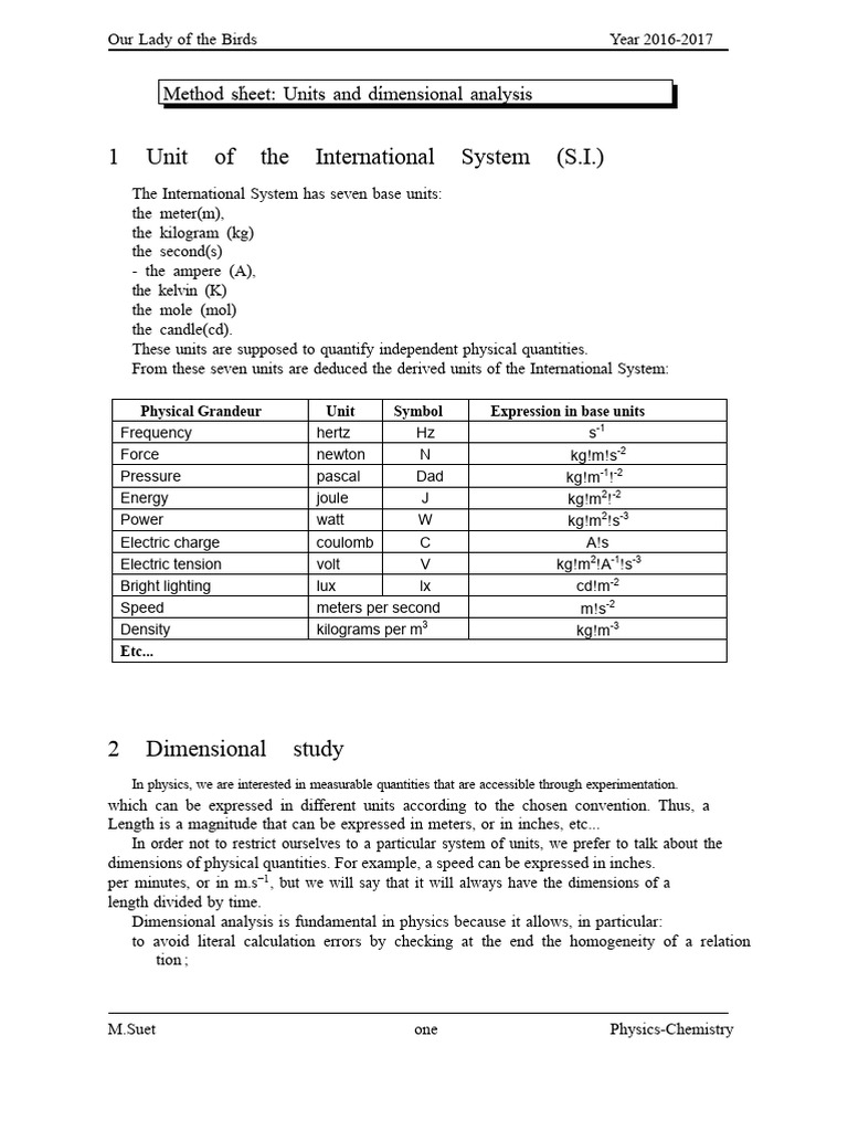 Dimensional Analysis in Physics | PDF | Quantity | Physical Quantities