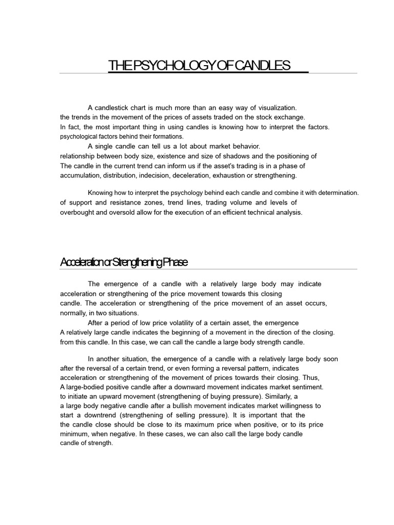 Understanding Candlestick Psychology | PDF | Market Trend | Prices