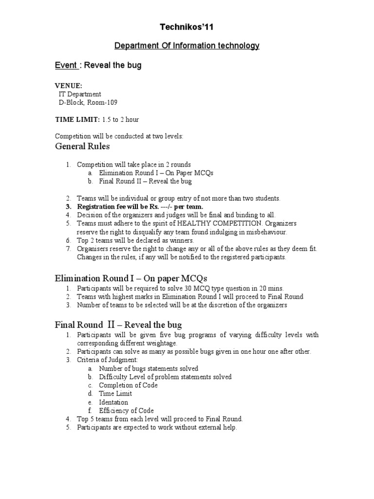 Reveal The Bug | PDF | Business | Technology & Engineering