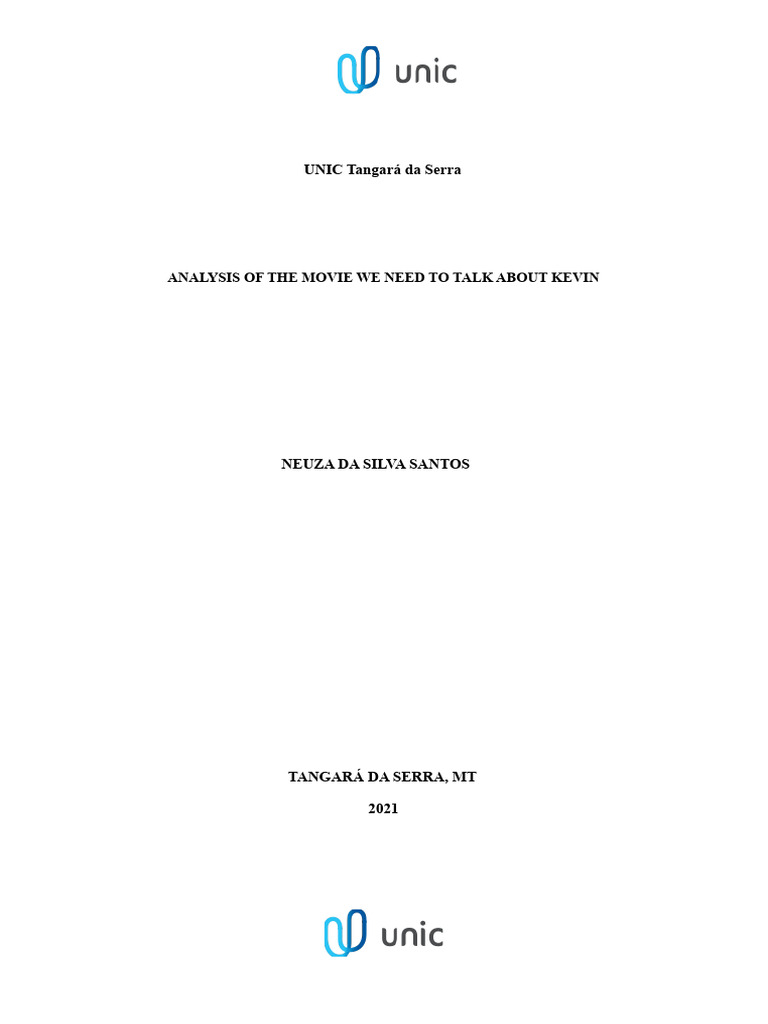 We Need To Talk About Kevin Student Neuza Santos | PDF | Mother ...