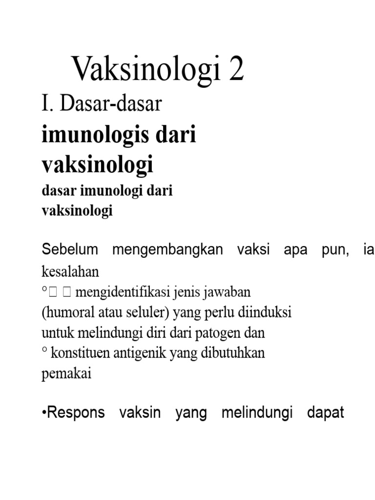 Vaksinologi 2 Diploma 2 Kedokteran Ucb - Salinan | PDF