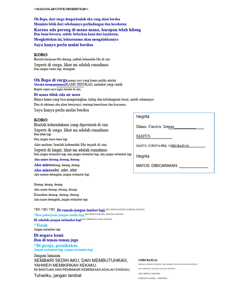 Datanglah Untuk Memerintah | PDF