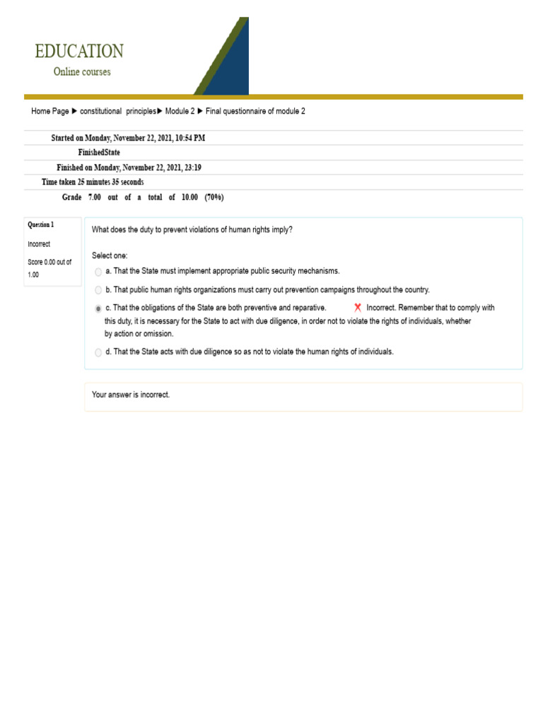 Final Questionnaire of Module 2 | PDF | Human Rights | Justice