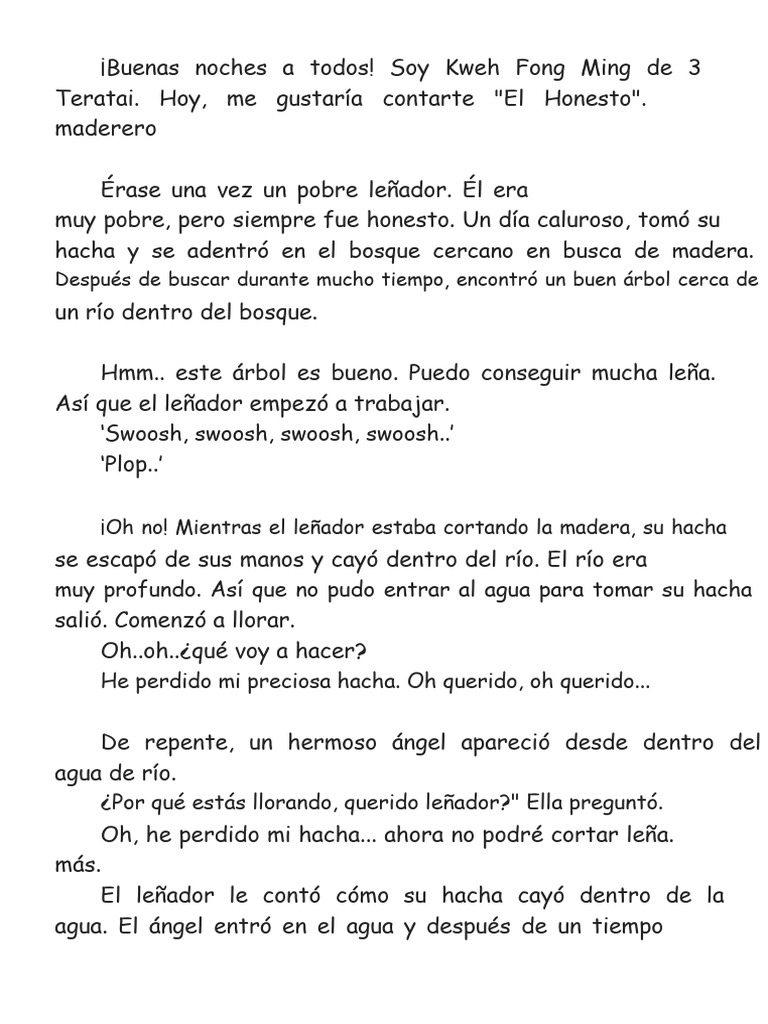 El Leñador Honesto | PDF