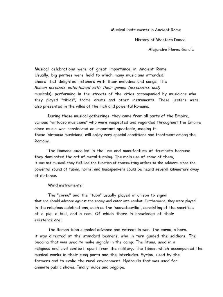 Ancient Roman Musical Instruments | PDF | Musical Instruments | String ...